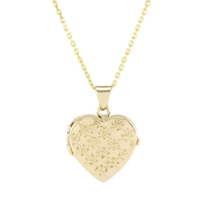 10K Gold 'Forget Me Not' Locket Urn - Keepsake Jewelry